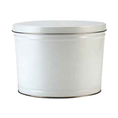 2 Gal White Tin – The Popcorn Store